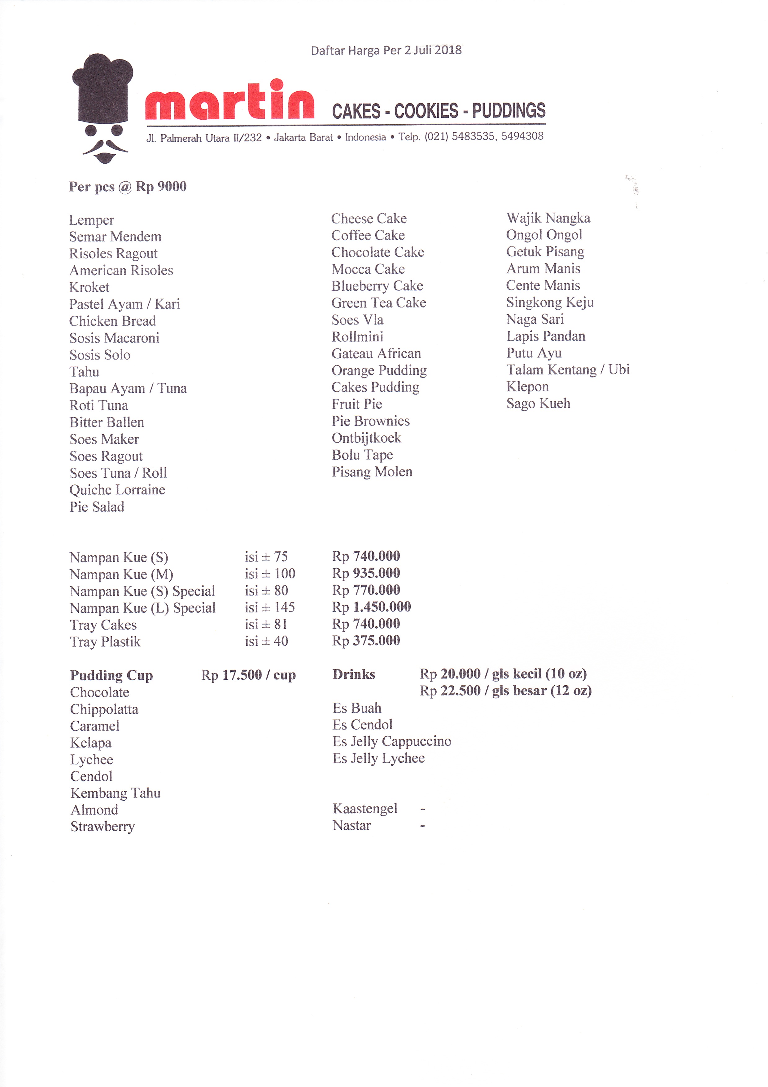 Contact Us | MARTIN CAKES